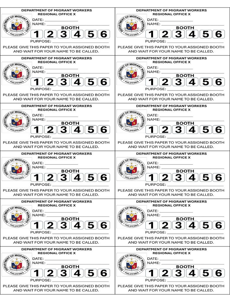 New DMW Ymca Numbering | PDF