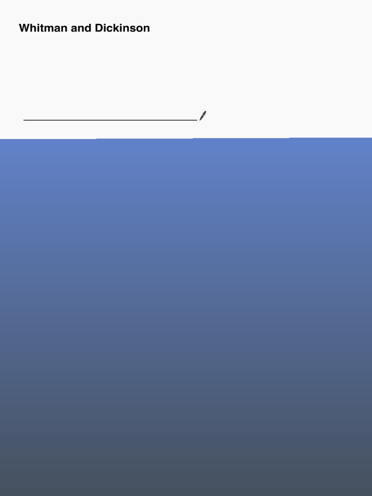 9.10 Walt Whitman and Emily Dickinson | PDF