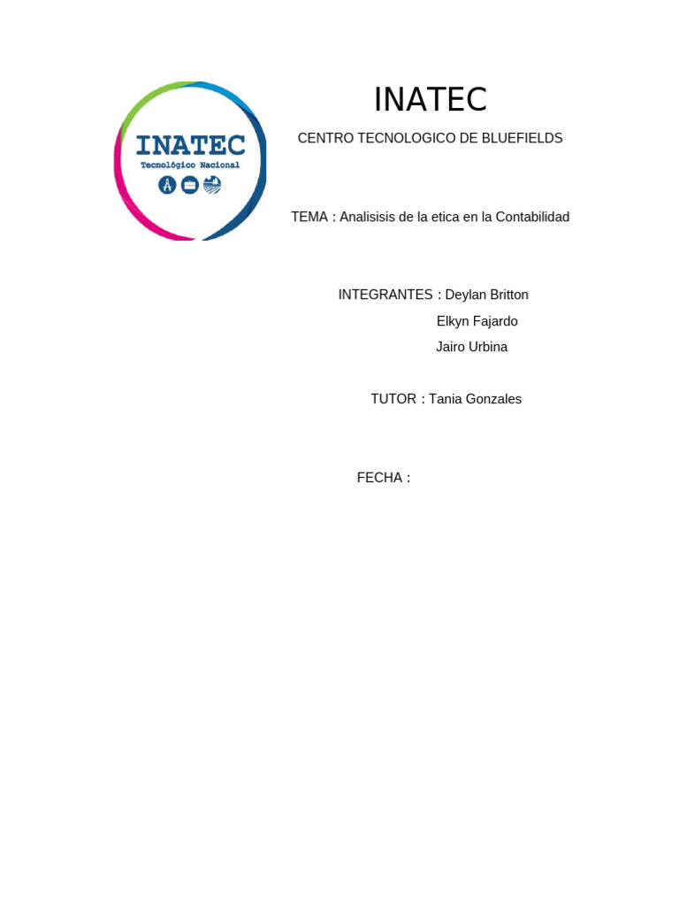 INATEC Docxelkyn2 0 | PDF | Contador | Contabilidad