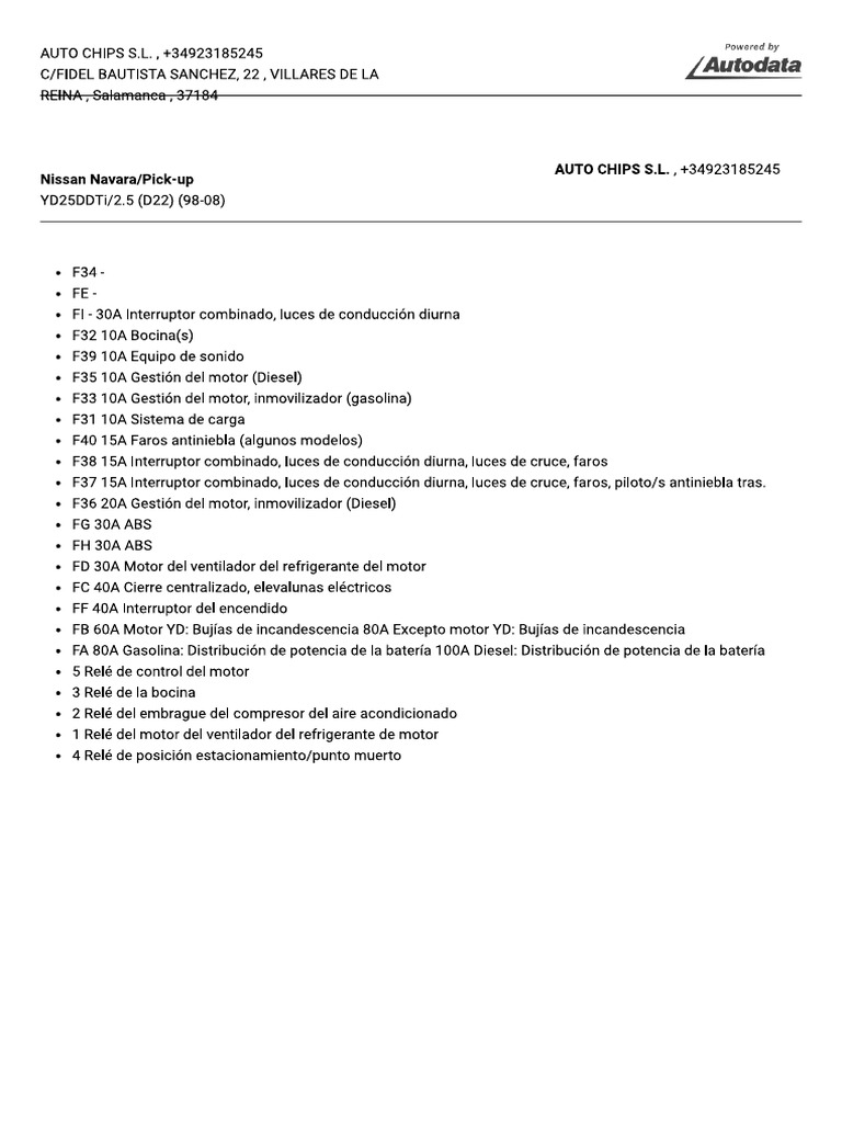 Electrical Component Locations - Autodata | PDF