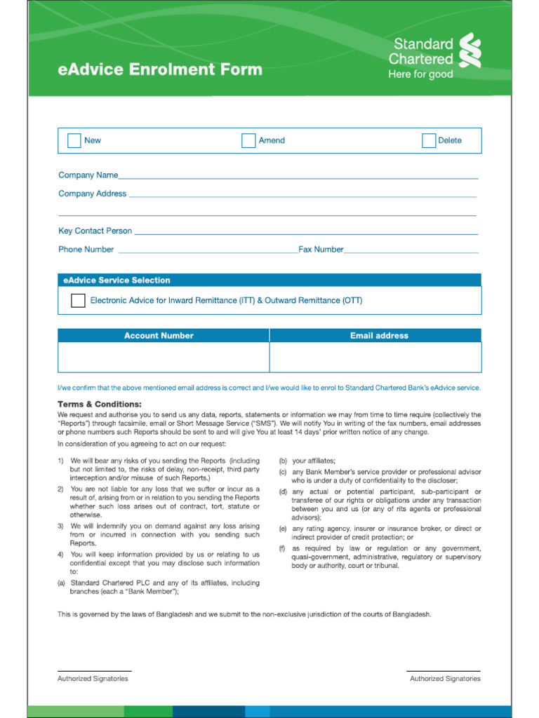 EAdvice Enrolment Form | PDF
