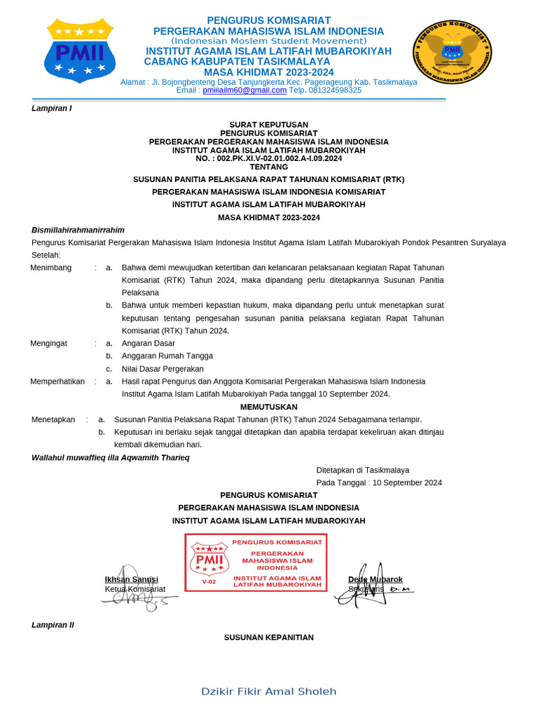 SK Panitia RTK | PDF