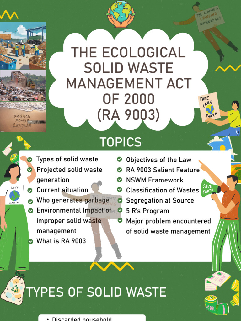 RA 9003 Solid Waste Management | PDF | Waste | Municipal Solid Waste