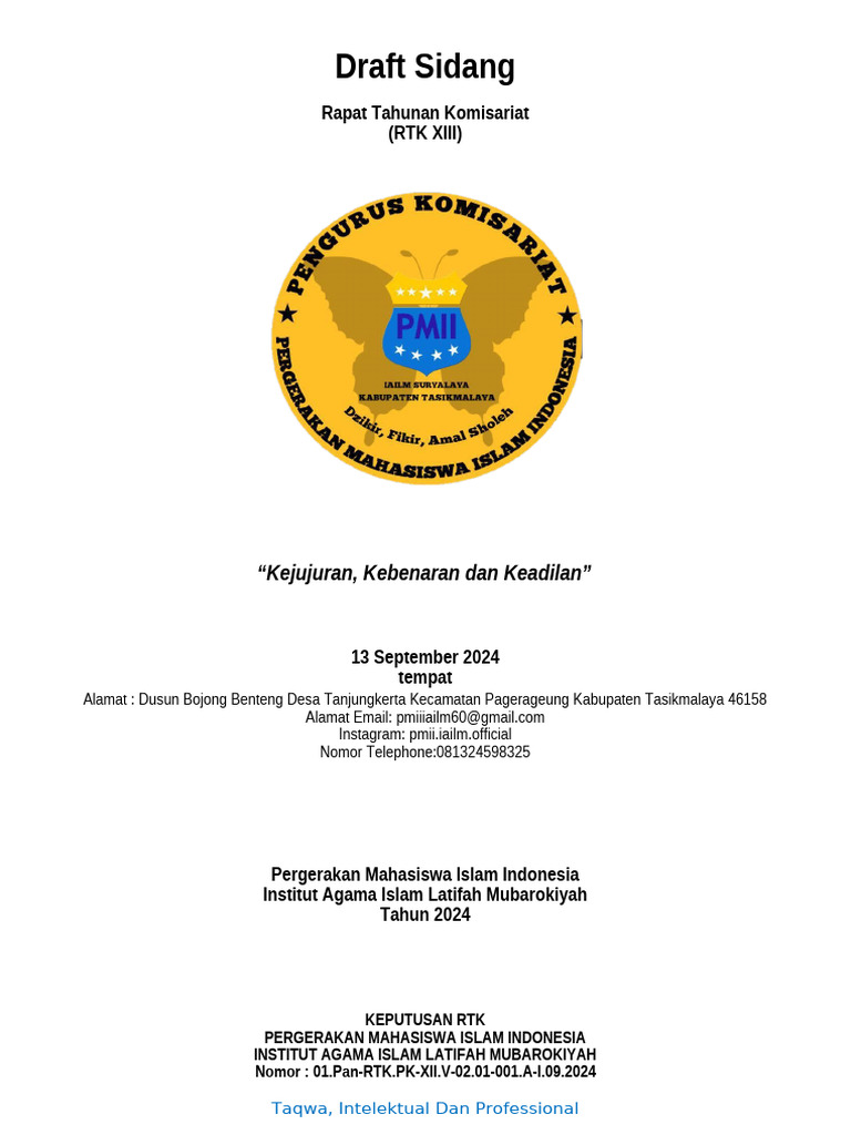 Draft Sidang RTK 2024 | PDF