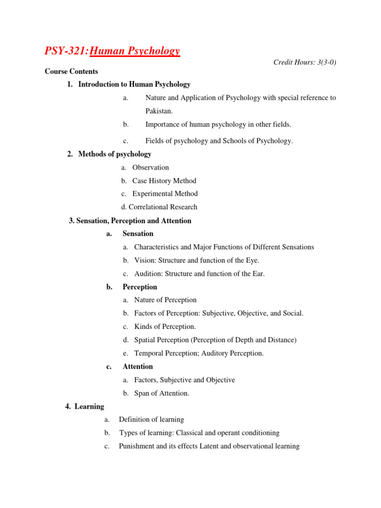 Human Psychology | PDF | Perception | Psychology