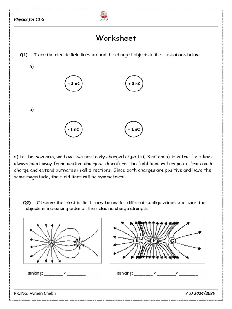 Electric Field Calculations for 11 G | PDF | Electric Field | Force