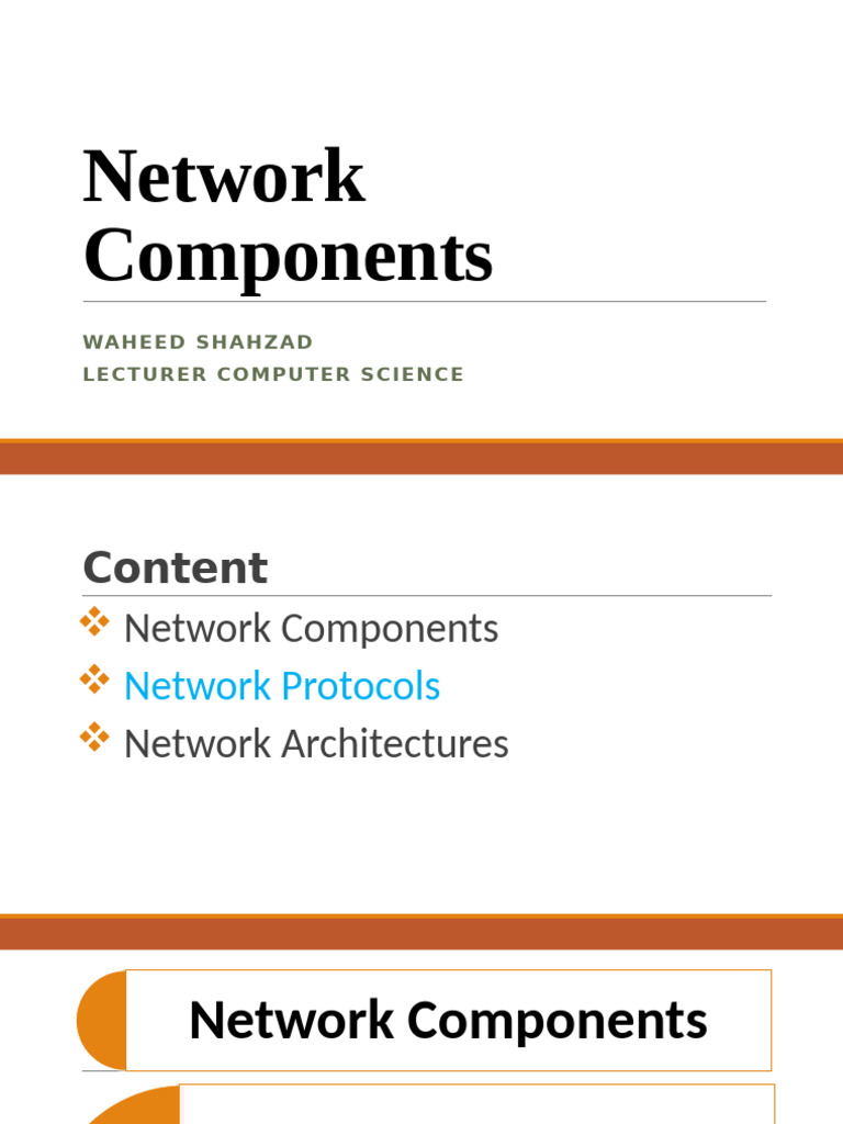 ITI Lecture # 6 Network Components | PDF