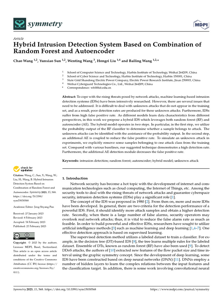 Hybrid Intrusion Detection System Based On Combination Of Pdf Deep Learning Statistical 