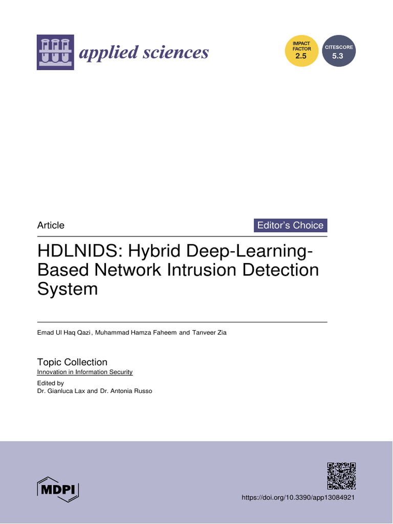 HDLNIDS Hybrid Deep-Learning | PDF | Machine Learning | Deep Learning