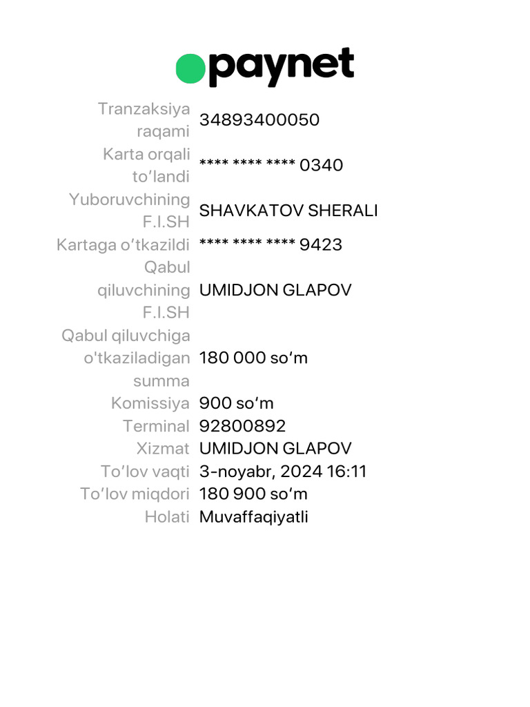 0340 Shavkatov Sherali 9423 Umidjon Glapov | PDF