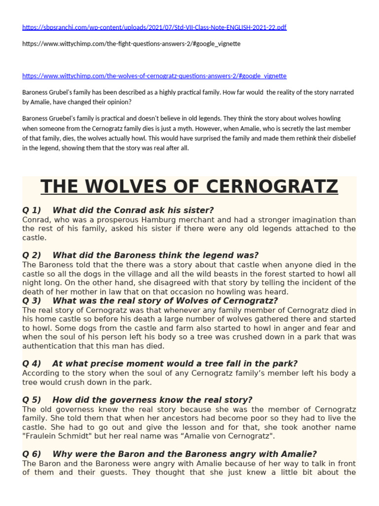 The Wolves of Cernogratz | PDF | Saki