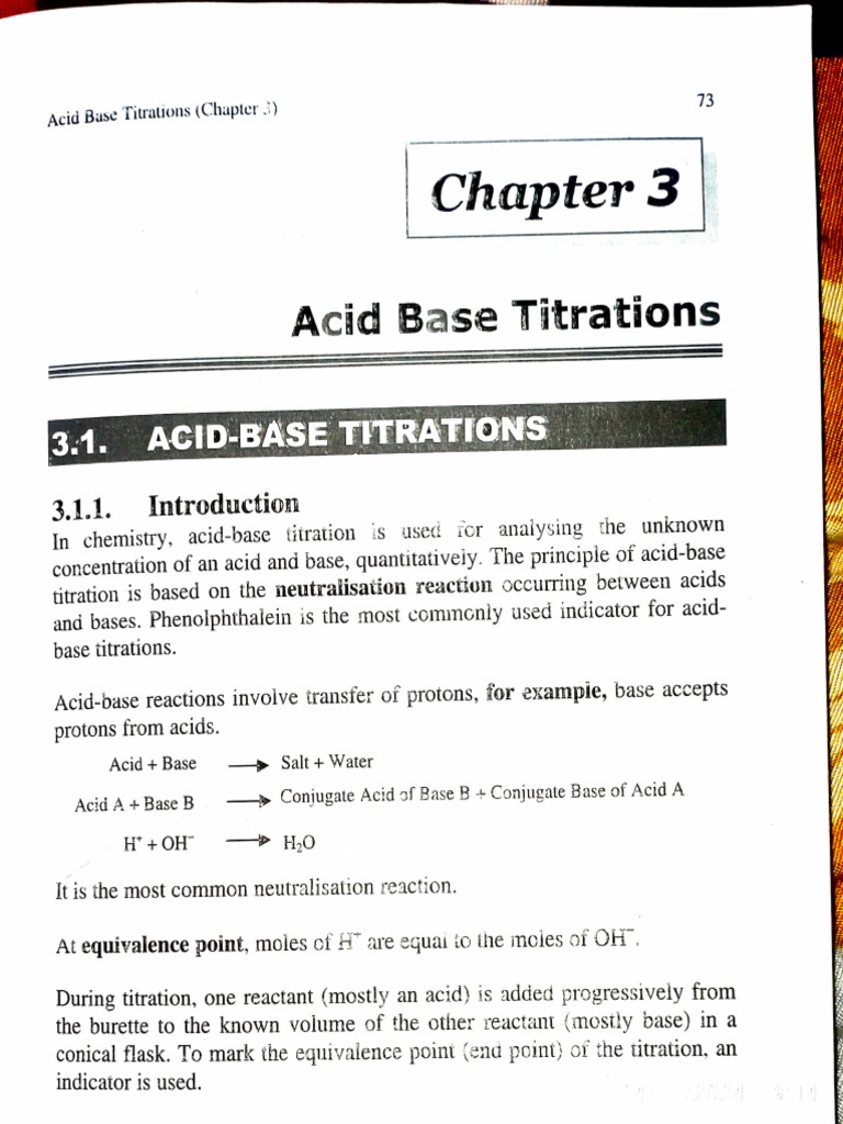 Acid Base Titrations | PDF