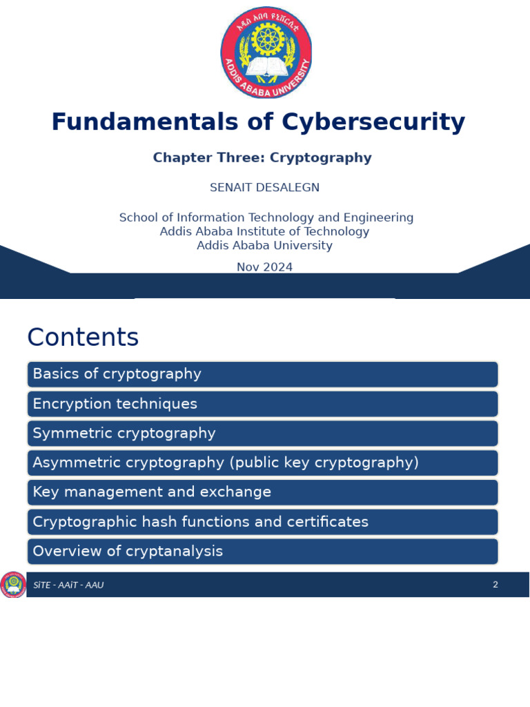Fundamentals of CS - Chapter 3 - Part 2 | PDF | Public Key Cryptography ...