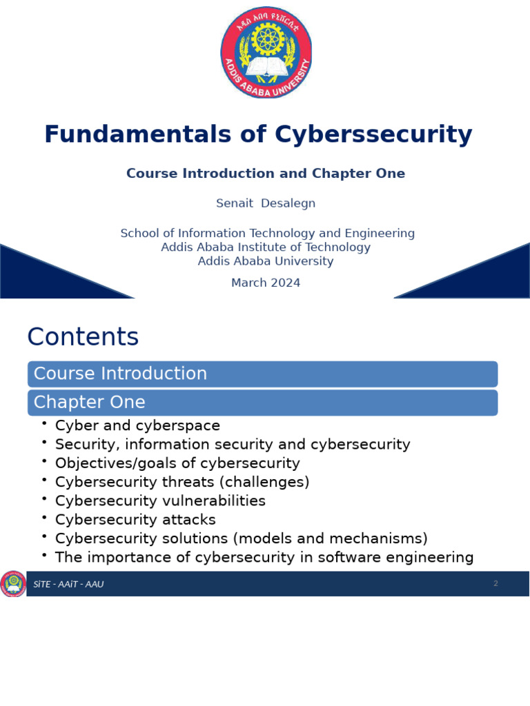 Fundamentals of CS - Chapter 1 | PDF | Security | Computer Security