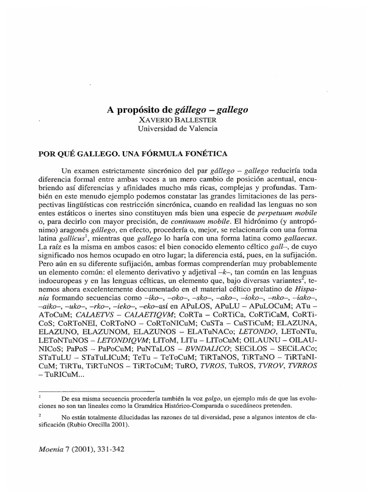 A Proposito de Gallego - Gallego | PDF