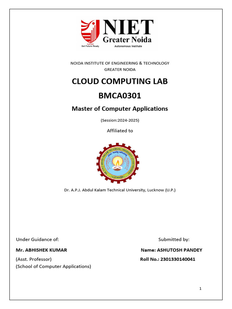 Cloud Computing Lab FILE | PDF | World Wide Web | Internet & Web