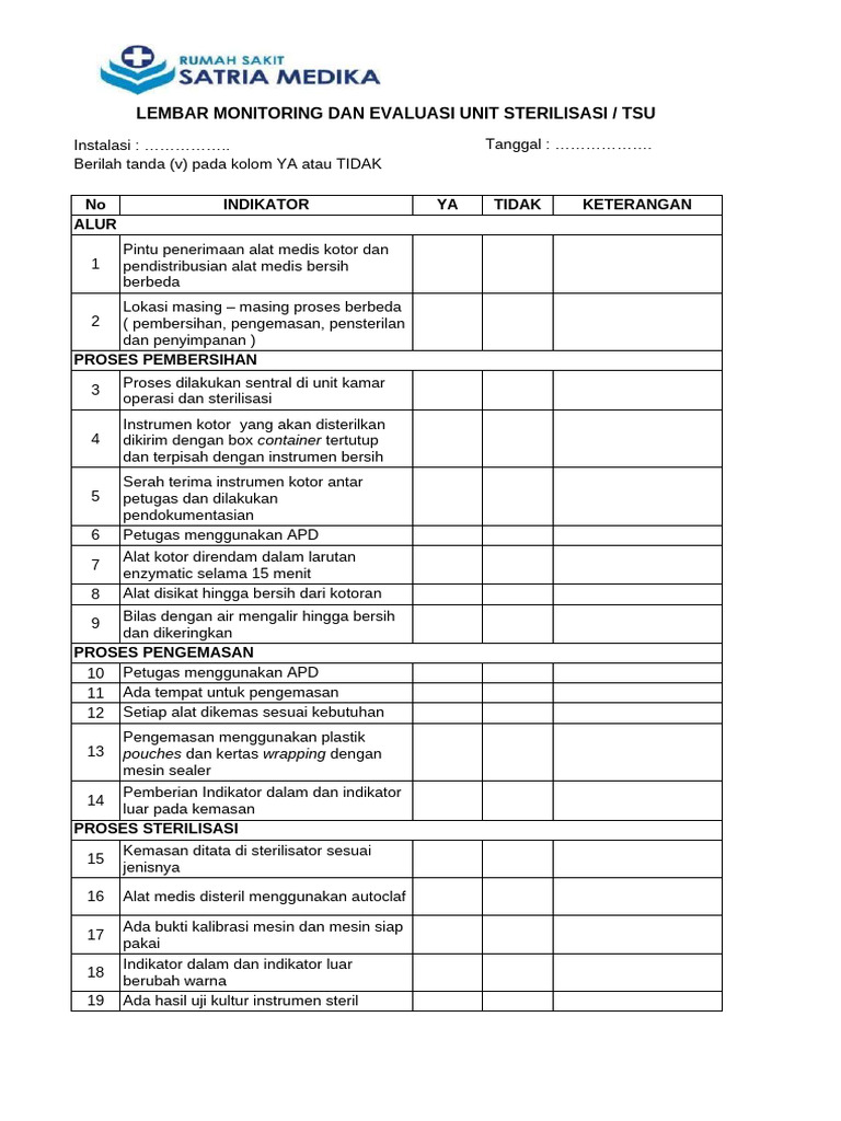 Lembar Monitoring Tsu | PDF