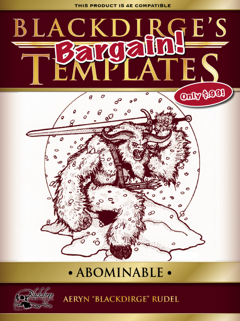 Blackdirge's Bargain Templates - Abominable | PDF | Dungeons & Dragons ...
