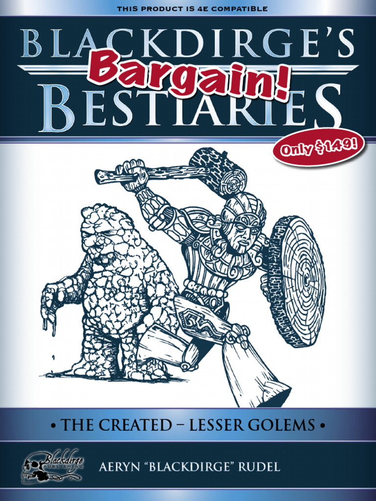 Blackdirge's Bargain Bestiaries - The Created - Lesser Golems | PDF | Dungeons & Dragons | D20 ...