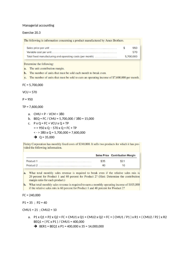 Managerial Accounting | PDF