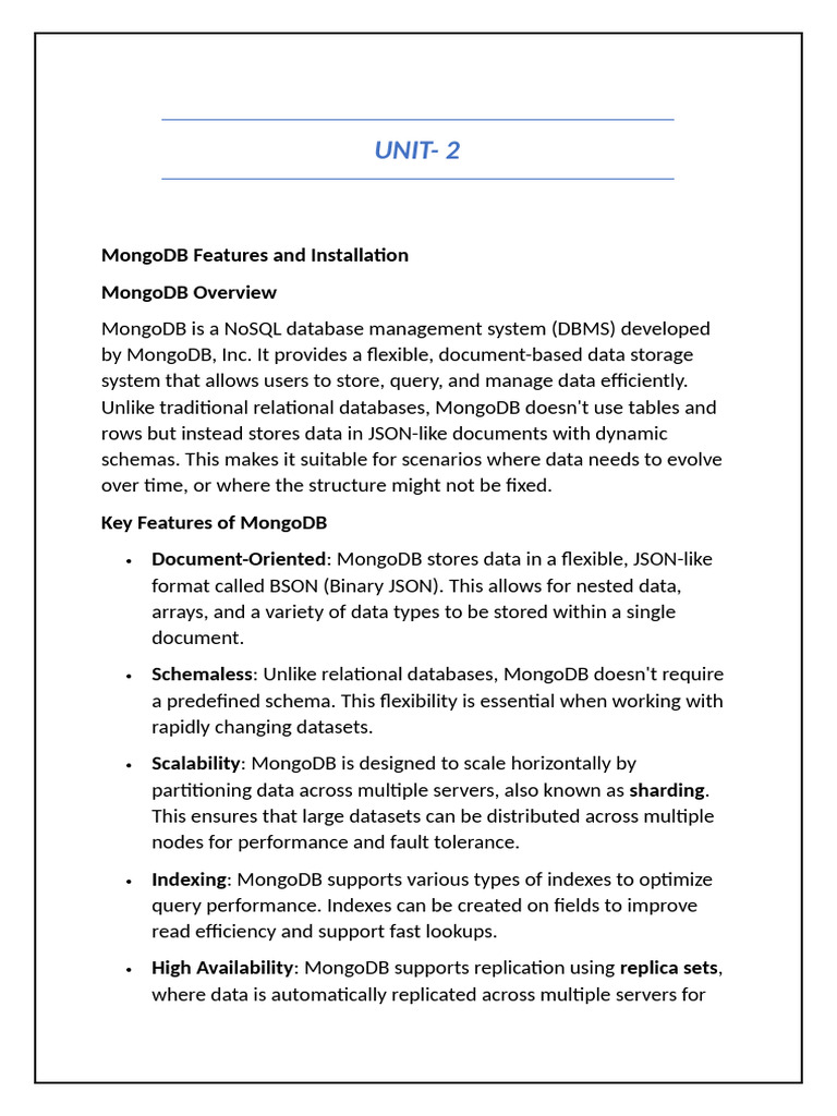 Dod Unit2 | PDF | No Sql | Databases