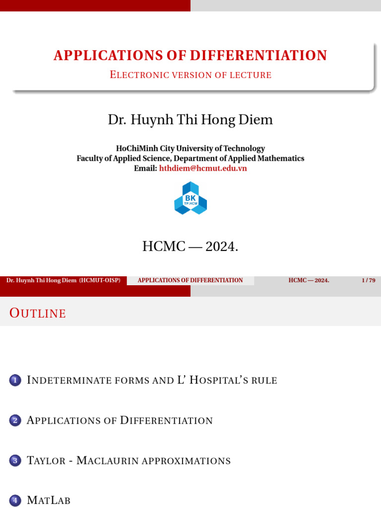 Application Differentiation | PDF | Mathematical Analysis | Mathematics