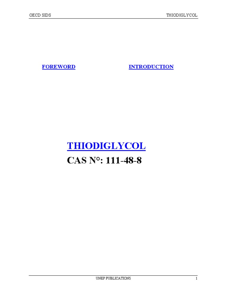 Tiodiglicol | PDF | Toxicity | Mutagen