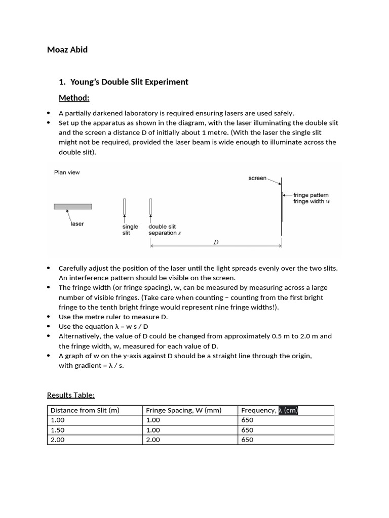Young's Double Slit and Diffraction Grating | PDF | Diffraction | Atomic