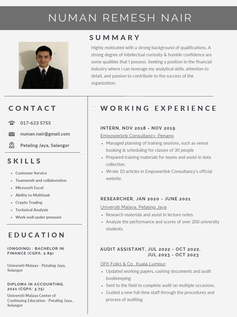 Numan Resume 2024 | PDF | Cryptocurrency | Business