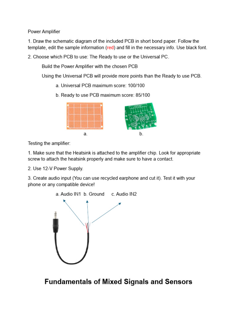 Midterm Project Power Amplifier | PDF