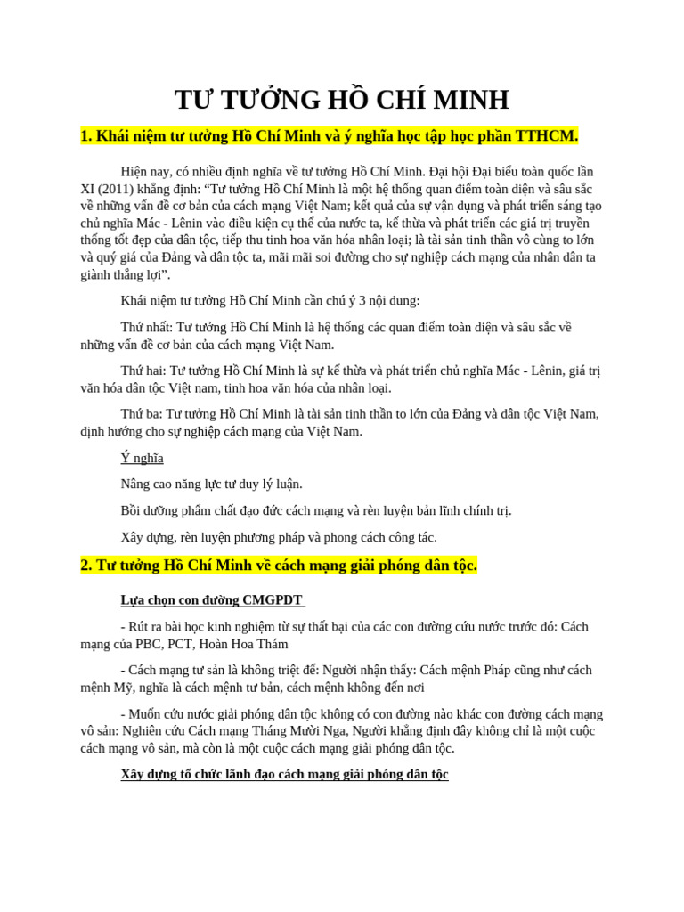 Tư Tư NG H Chí Minh | PDF