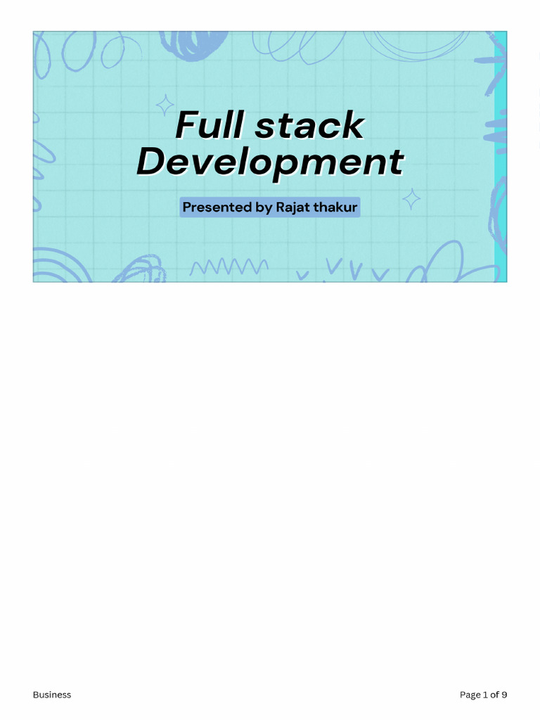 Full Stack Development | PDF