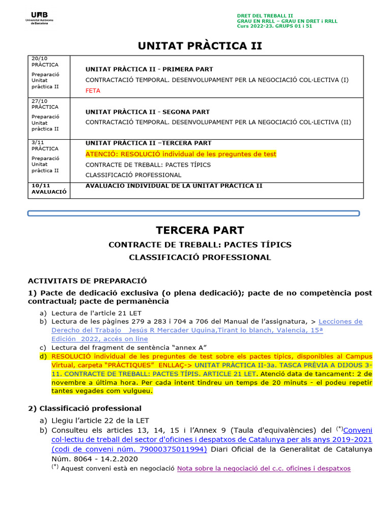 Unitat Practica II Tercera Part Dtii 2022 23 | PDF | Business | Daños y ...