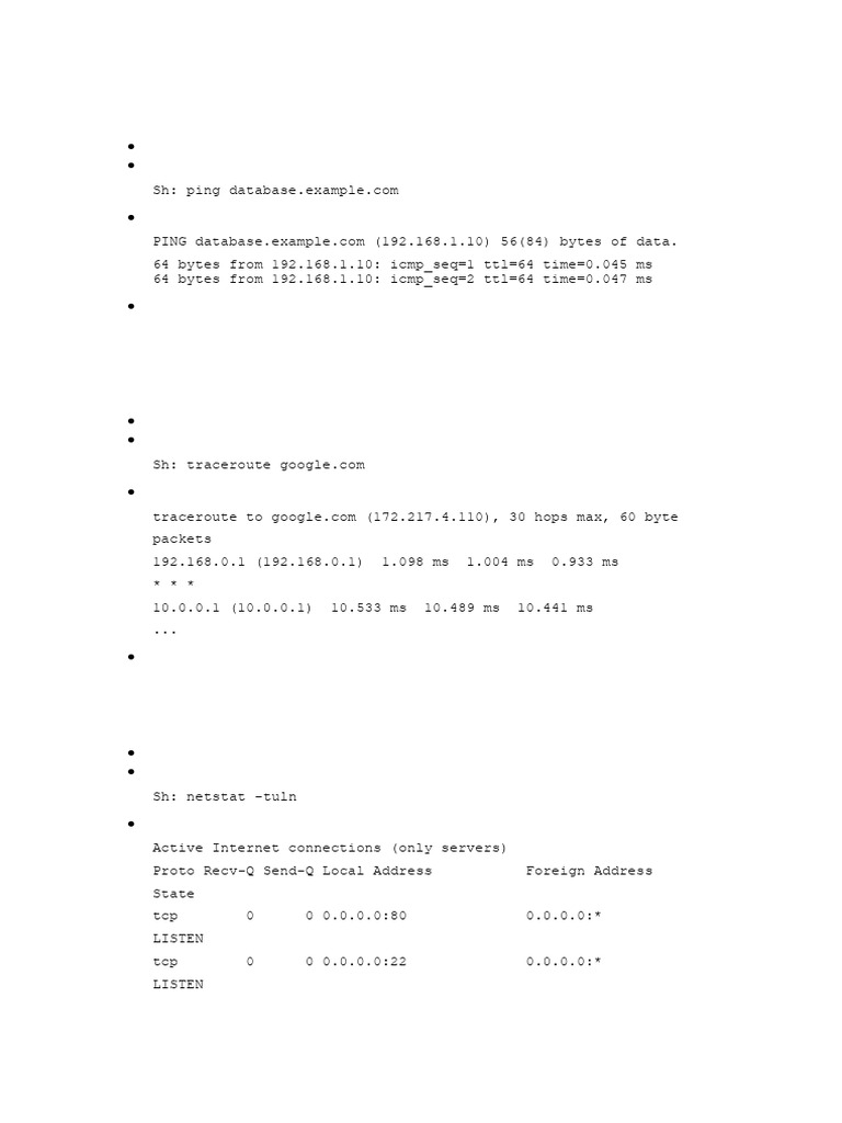 Linux Troubleshooting Scenarios | PDF | Computer Network | Transmission Control Protocol