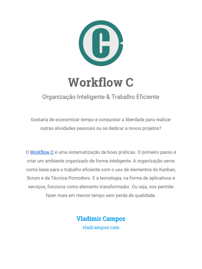 Workflow C: Organização e Eficiência | PDF | Tempo | Informação