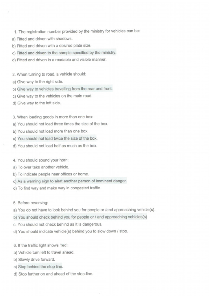 License Test Maldives - 2 | PDF