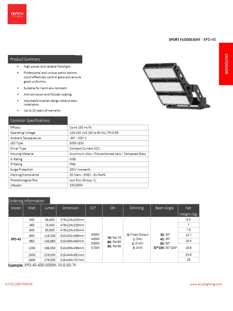 XPD-45 Datasheet | PDF | Light Emitting Diode | Electrical Engineering