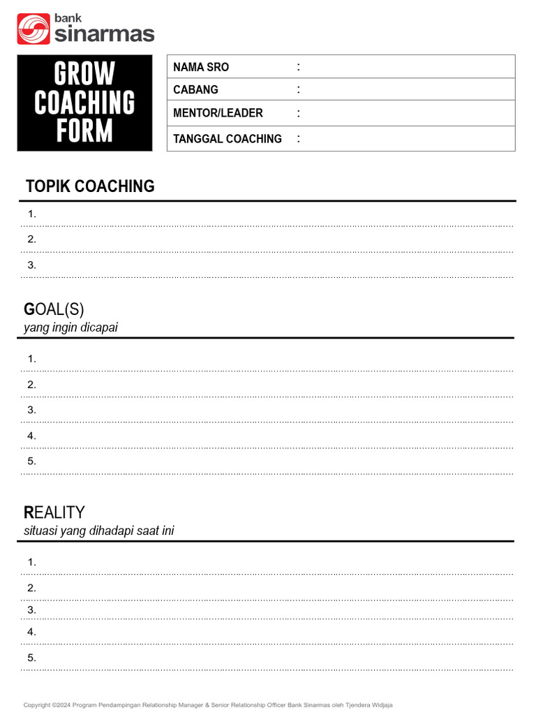 Simas GROW Coaching Form 2024-Printed | PDF