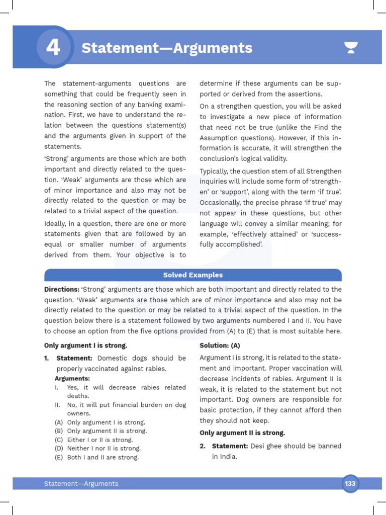 Statement Arguments | PDF | Argument