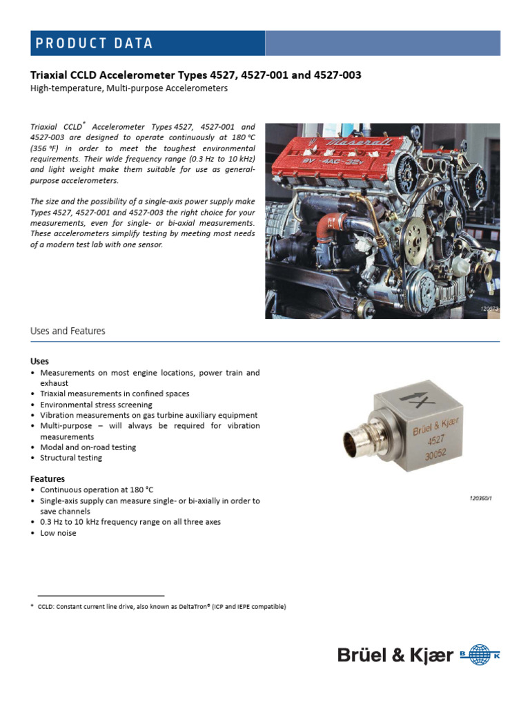 4527, 4527-001 and 4507-003 Triaxial CCLD Accelerometer | PDF ...