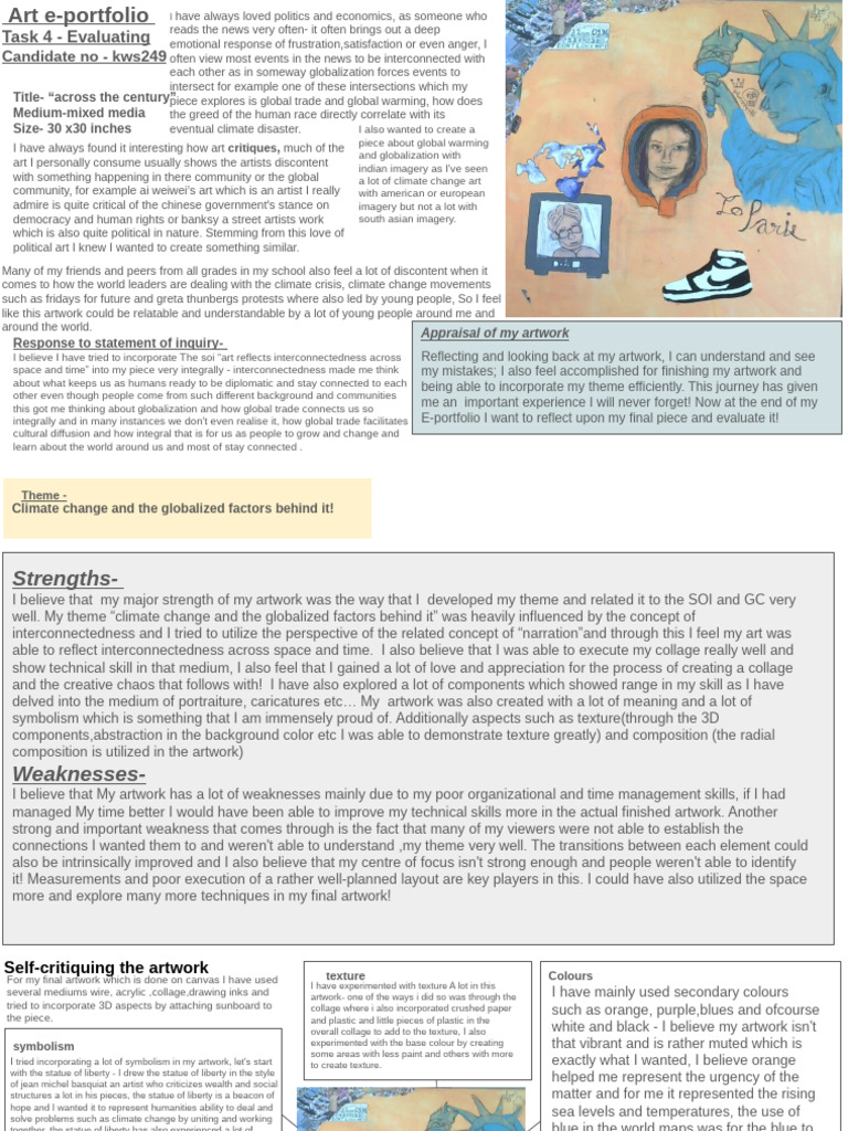 Advait Singh - Final E Portfolio Task 4 | PDF | Color | Drawing