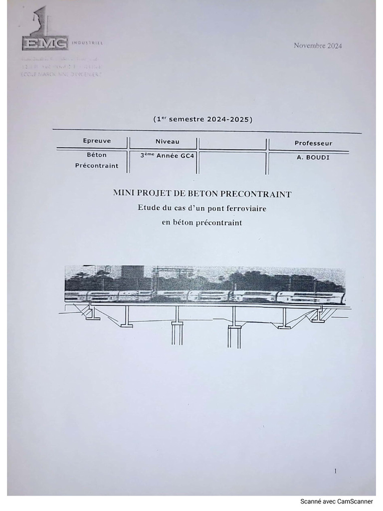 Mini Projet de Béton Précontraint | PDF