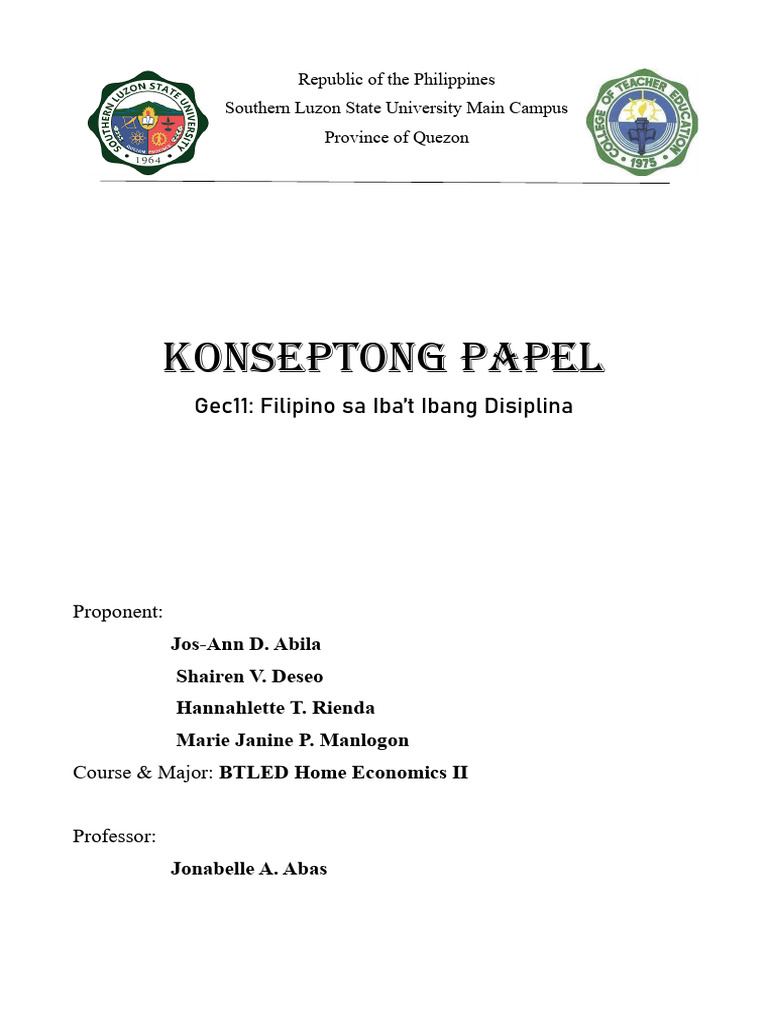 Konseptong Papel Final | PDF