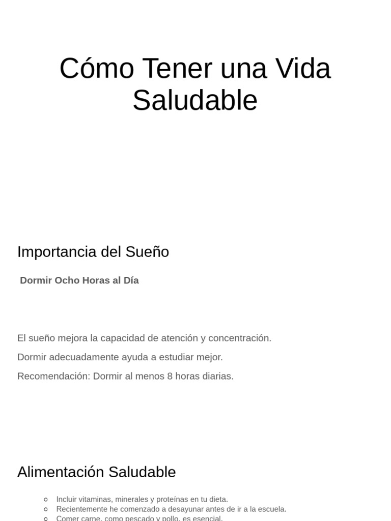 Cómo Tener Una Vida Saludable Myp Spanish Notes | PDF Cómo Tener Una Vida Saludable Myp Spanish Notes | PDF