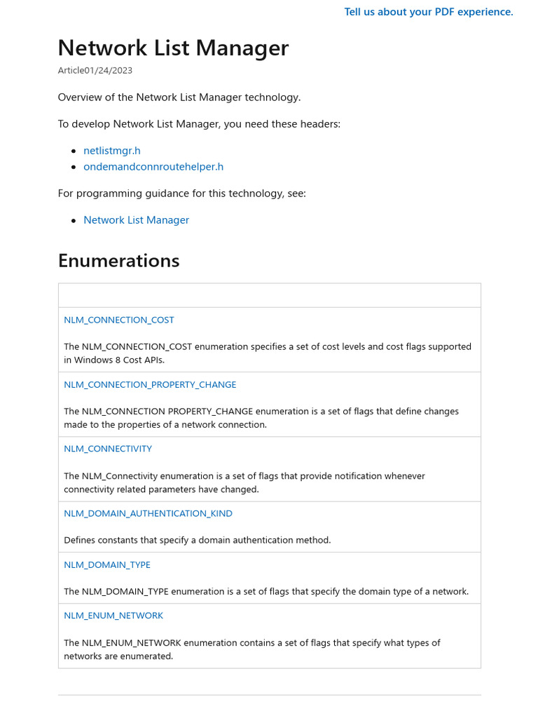 Windows Win32 API Nla | PDF | Microsoft Windows | I Pv6
