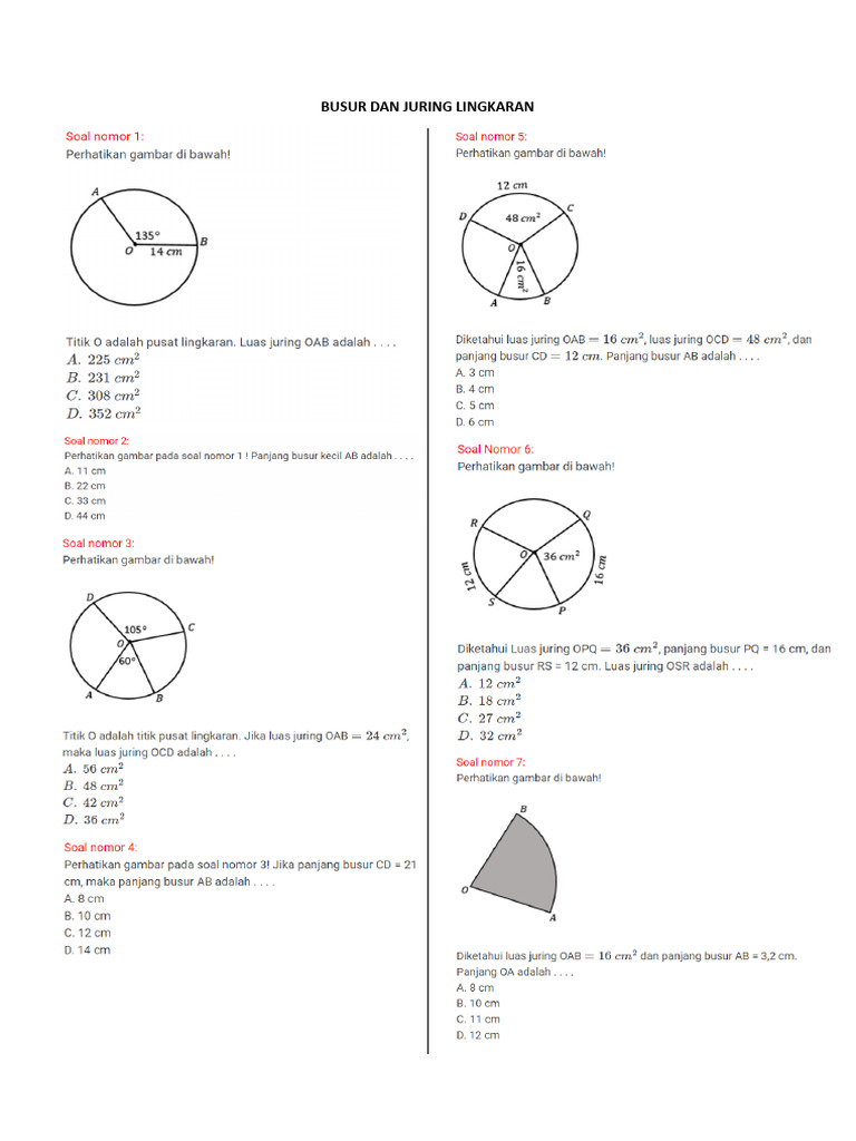 Busur Dan Juring Lingkaran | PDF