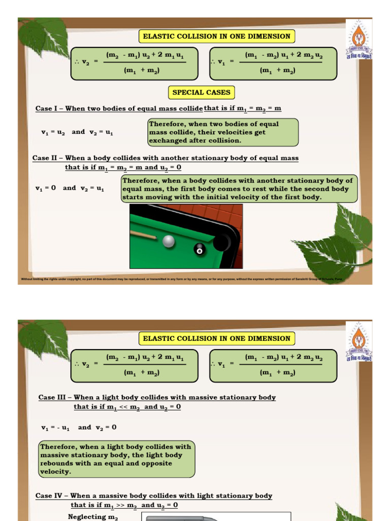 Class XI - Physics - Collision Part 2 | PDF | Collision | Physical Sciences