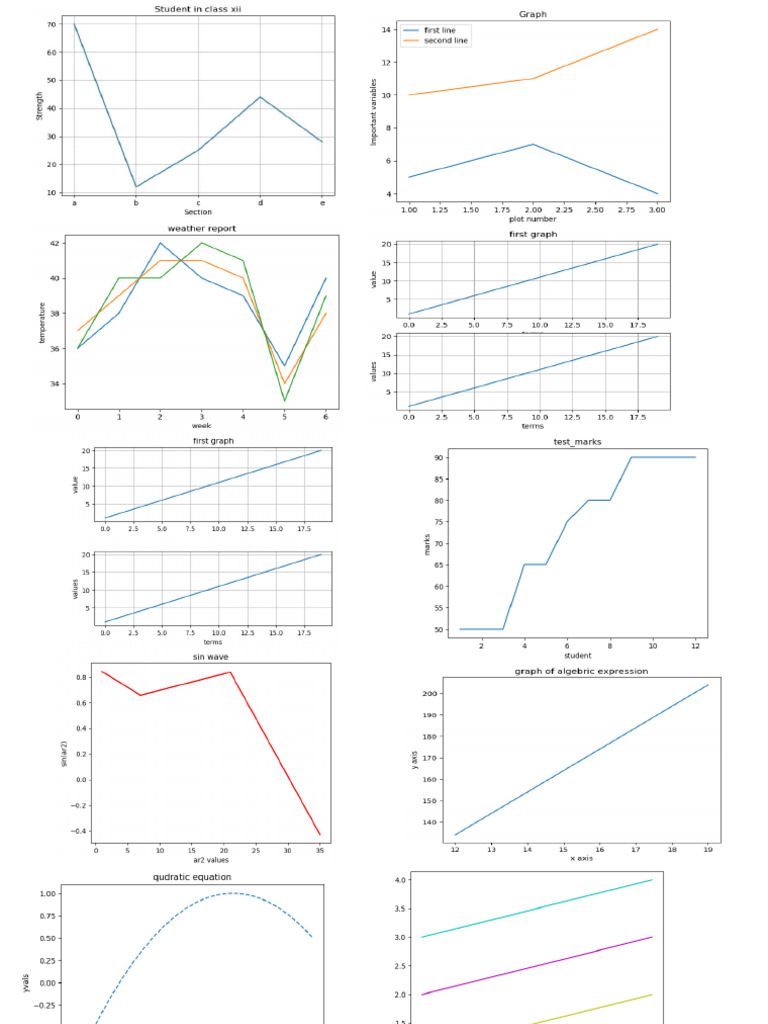 Class 12 Ip Poject Data Visualization | PDF
