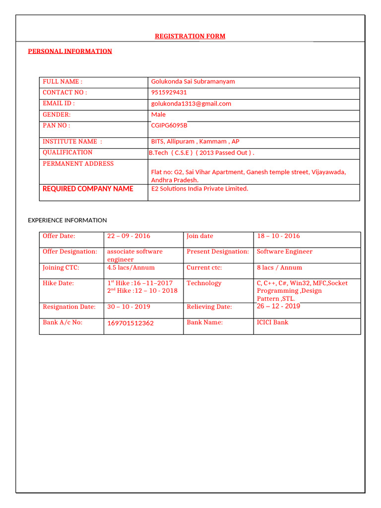 Online Form | PDF