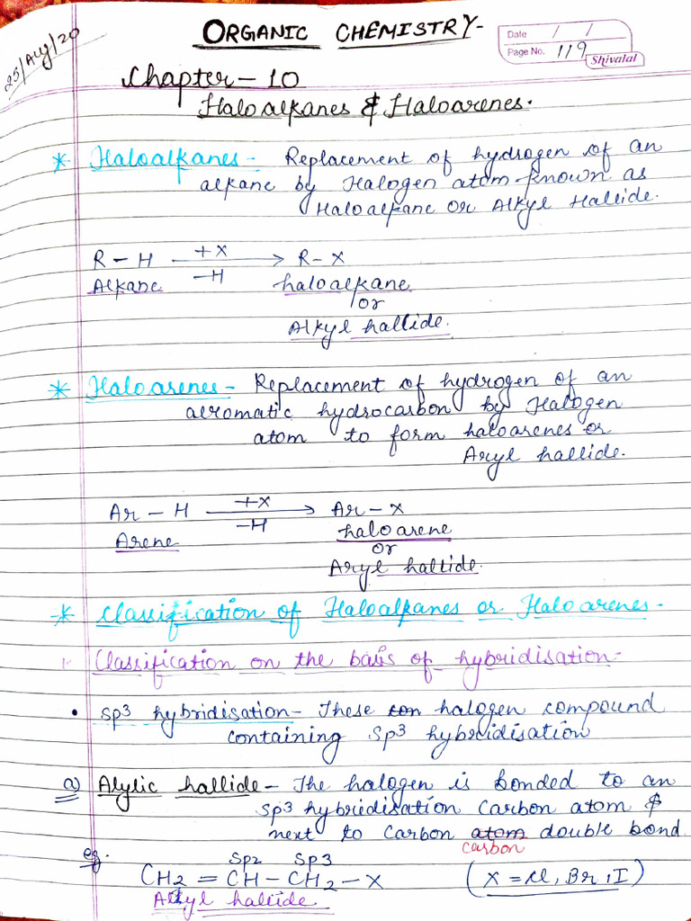 Halo Alkanes, Halo Arenes (Chemistry 12th) | PDF